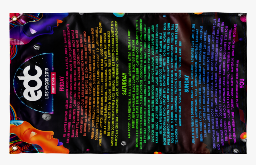 Edc 2019 Lineup Custom, HD Png Download , Transparent Png Image - PNGitem