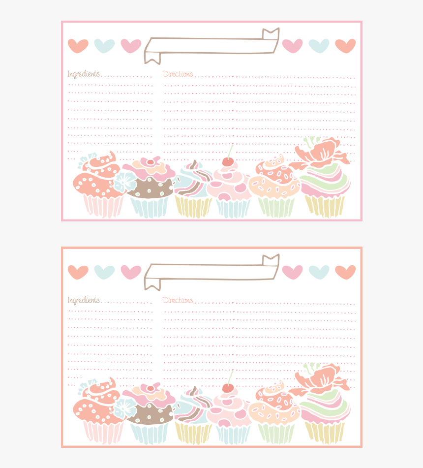 Clip Art Free Recipe Card Template, HD Png Download , Transparent Png ...