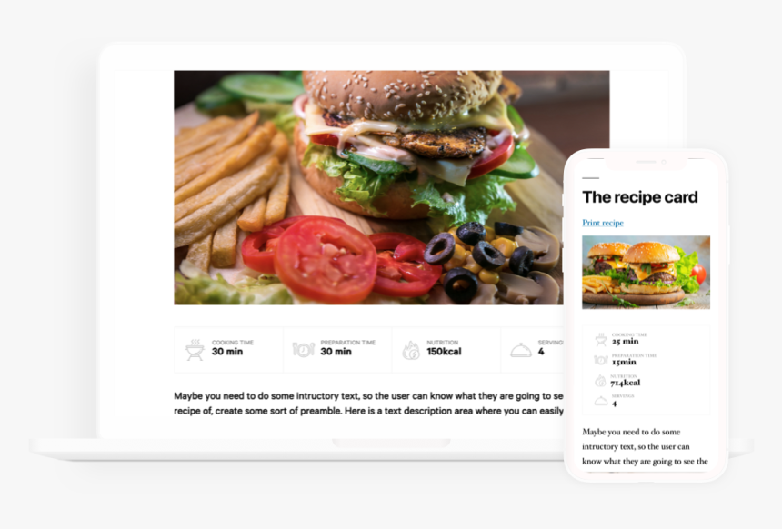 Wp Recipe Card, HD Png Download , Transparent Png Image - PNGitem