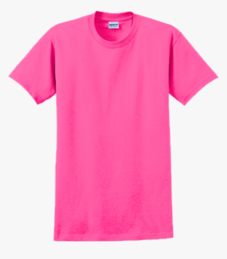 Safety Pink Short Sleeve T Shirt Front, HD Png Download , Transparent ...