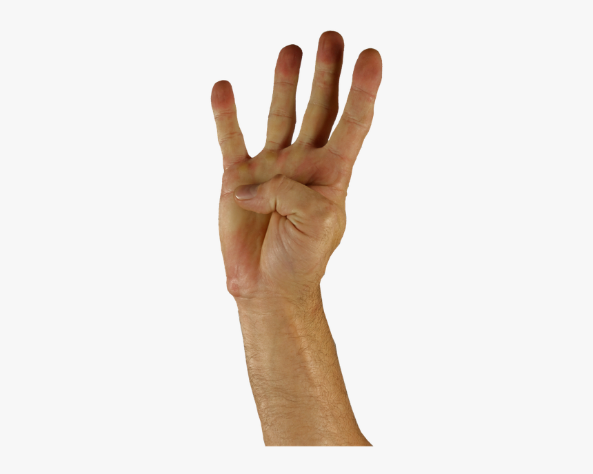 Hand, Finger, Four, Sign Language, HD Png Download , Transparent Png ...
