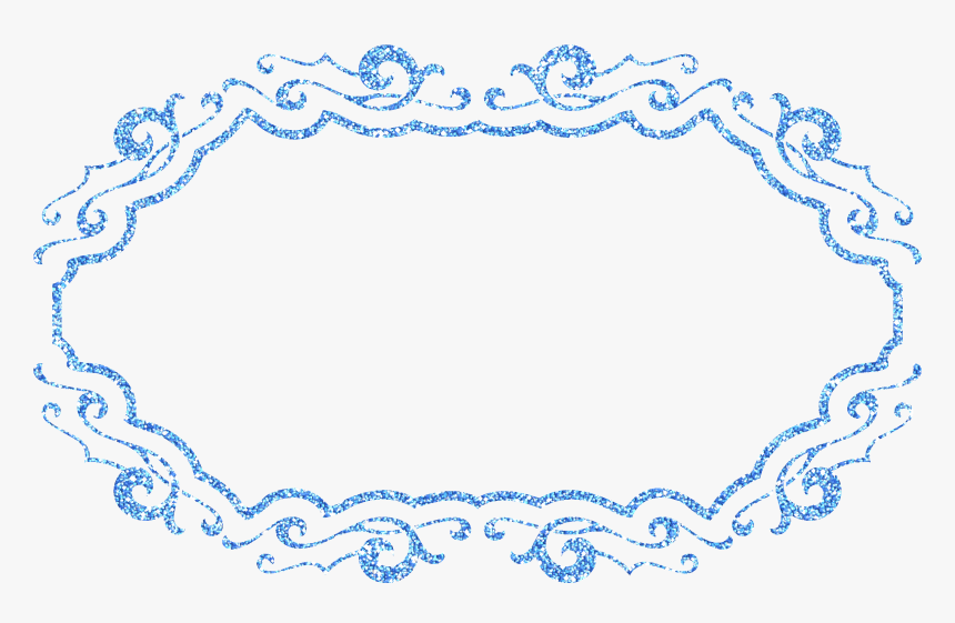 Transparent Label Frame Png - Blue Glitter Frame Png, Png Download ...