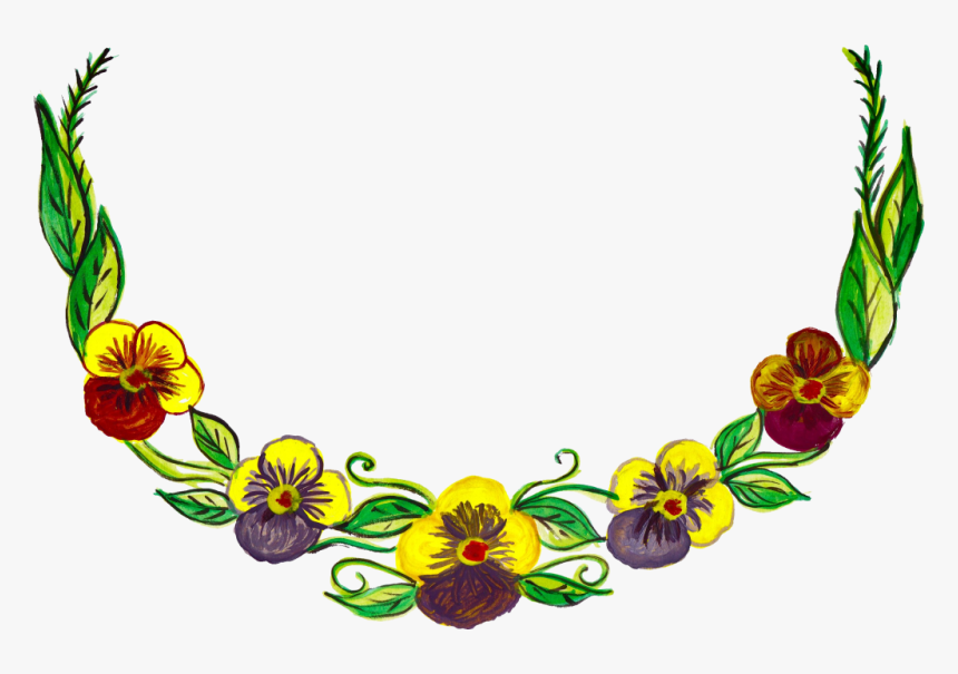 Flower Wreath Simple Circle Flower Png, Transparent Png , Transparent ...