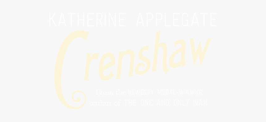Crenshaw By Katherine Applegate - Calligraphy, HD Png Download ...