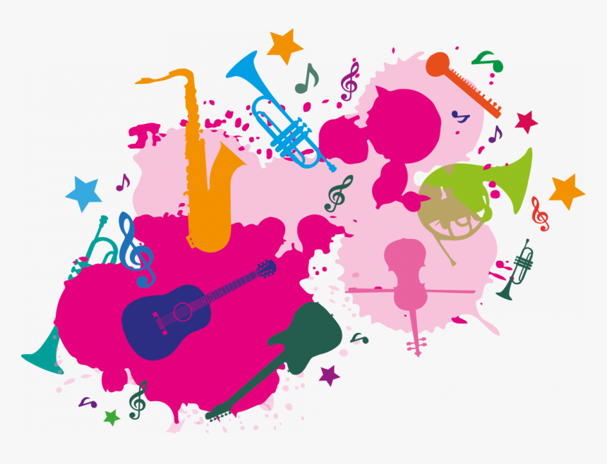 Splat Shape With Loads Of Icons Within It Of Instruments, - Graphic ...