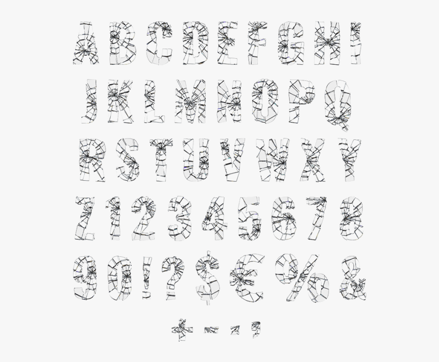 Transparent Glass Broken Png - Broken Letter Fonts, Png Download ...