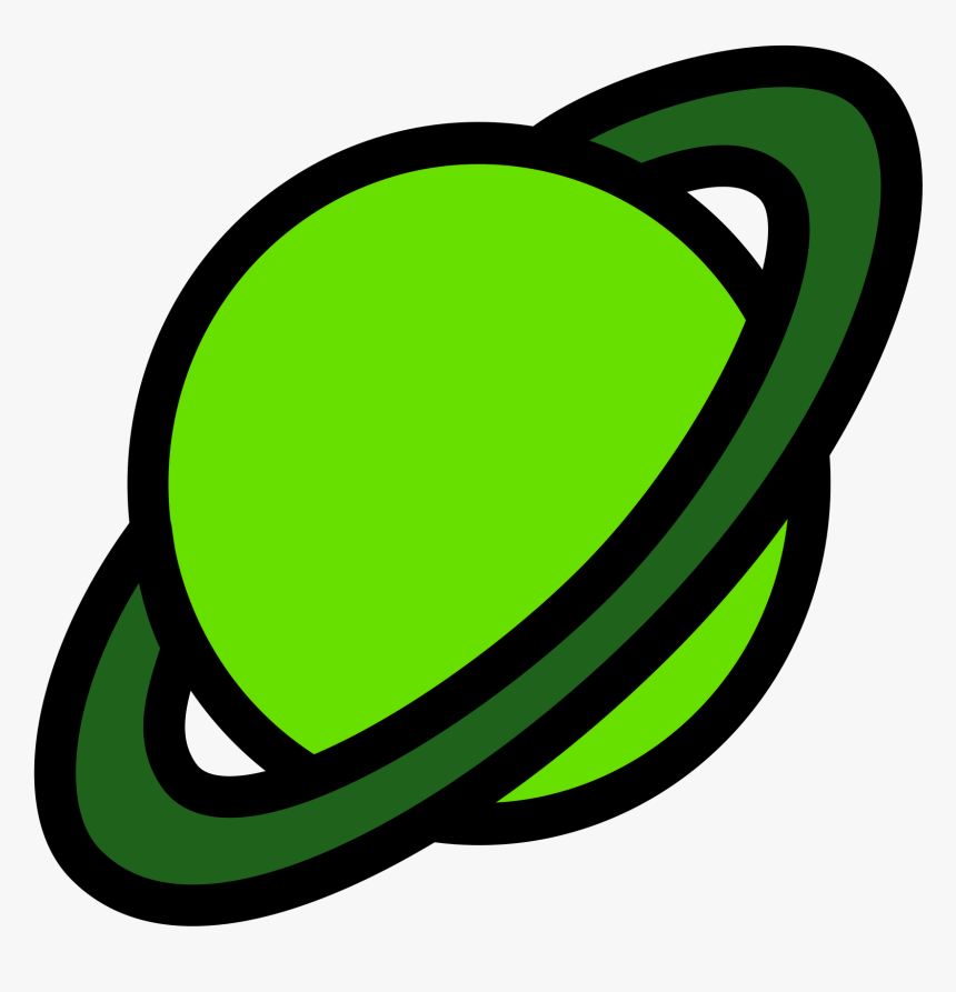 Planets Clipart Ring Clipart - Green Planet With Rings, HD Png Download ...