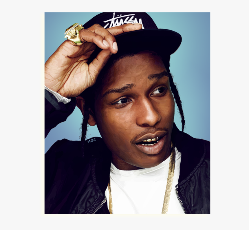 Asap Rocky Wearing Snapback, HD Png Download , Transparent Png Image ...