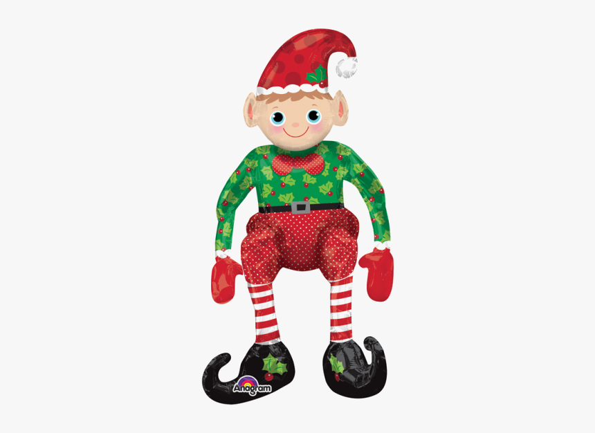 Sitting Elf Mini Shape Foil Balloons 17 /43cm X 29, HD Png Download ...
