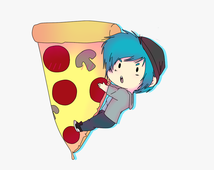 Image Of Hugging Pizza Sticker, HD Png Download , Transparent Png Image ...