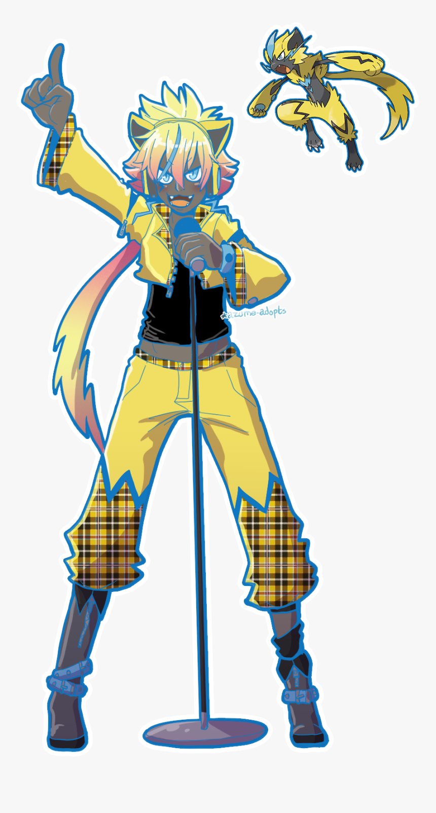 Female Zeraora Gijinka, HD Png Download , Transparent Png Image - PNGitem