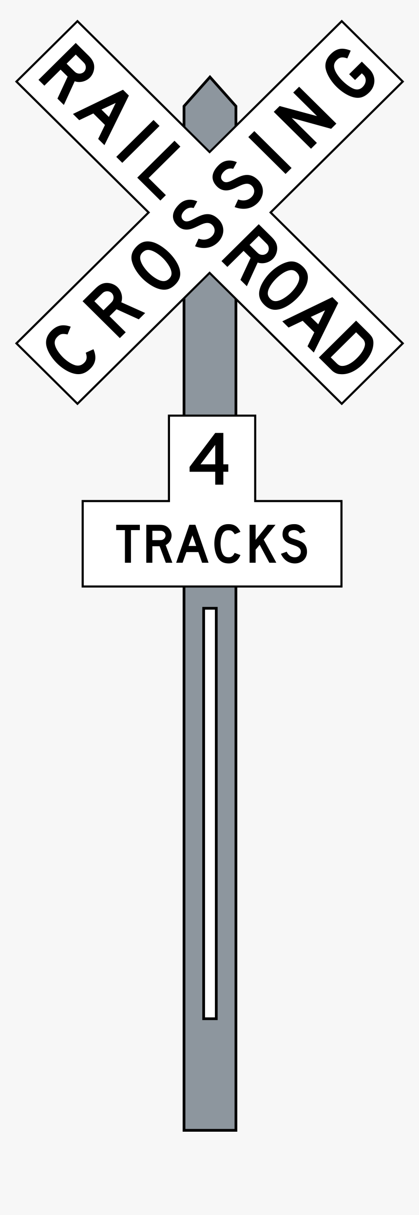 Mutcd 4 Track Railroad Crossing Signs, HD Png Download , Transparent ...