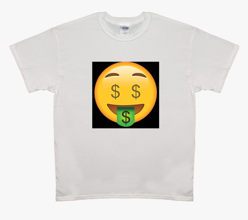 Emoji Money Face Tee Shirt Mens & Womens, HD Png Download , Transparent ...