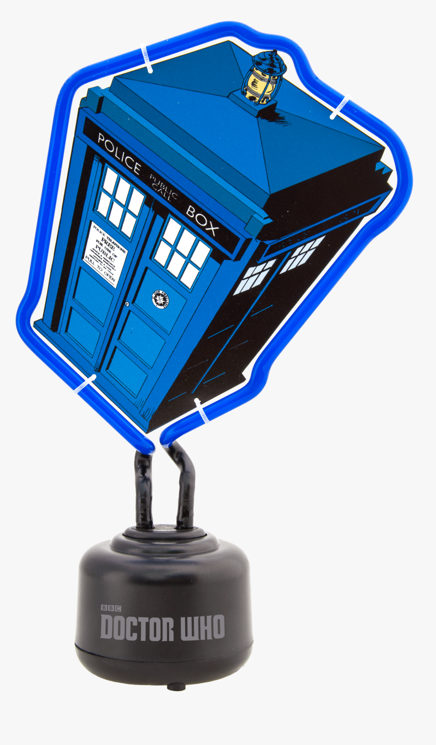 Doctor Who Mini Neon Tardis Table Light Clipart , Png, Transparent Png ...