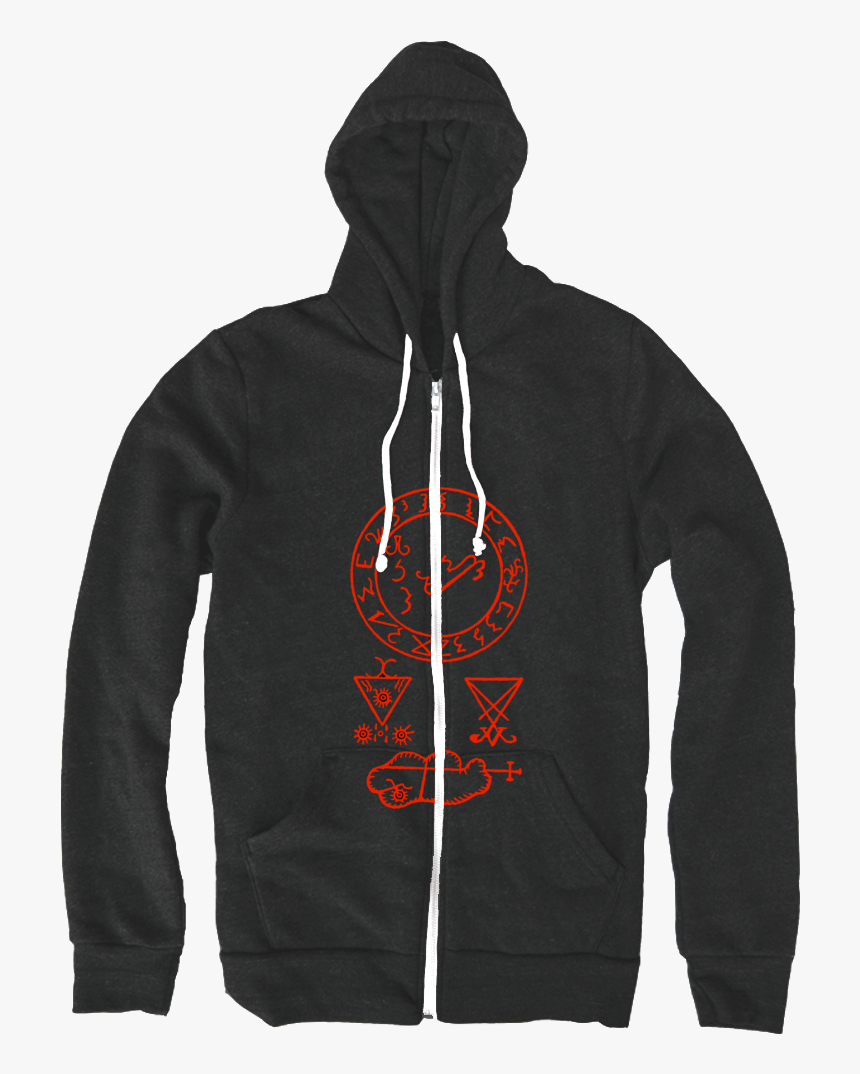 Sigil Of Lucifer Zip-up Hoodie, HD Png Download , Transparent Png Image ...