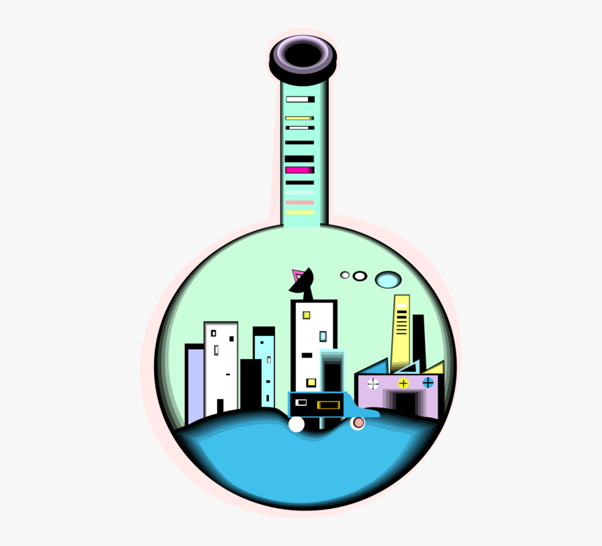 Vector Illustration Of Science Laboratory Glassware, HD Png Download ...