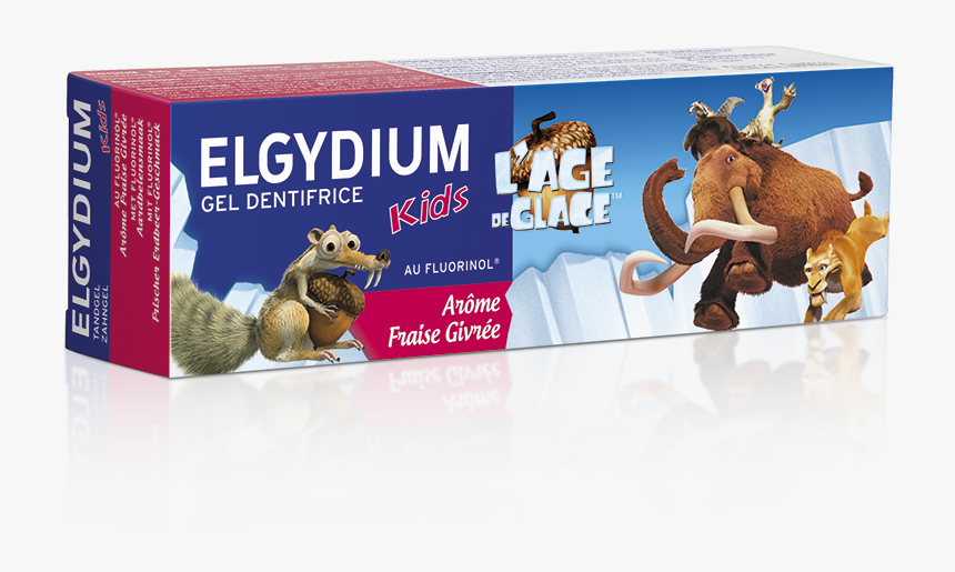Elgydium Kids Fresh Strawberry Ice Age Toothpaste, HD Png Download ...