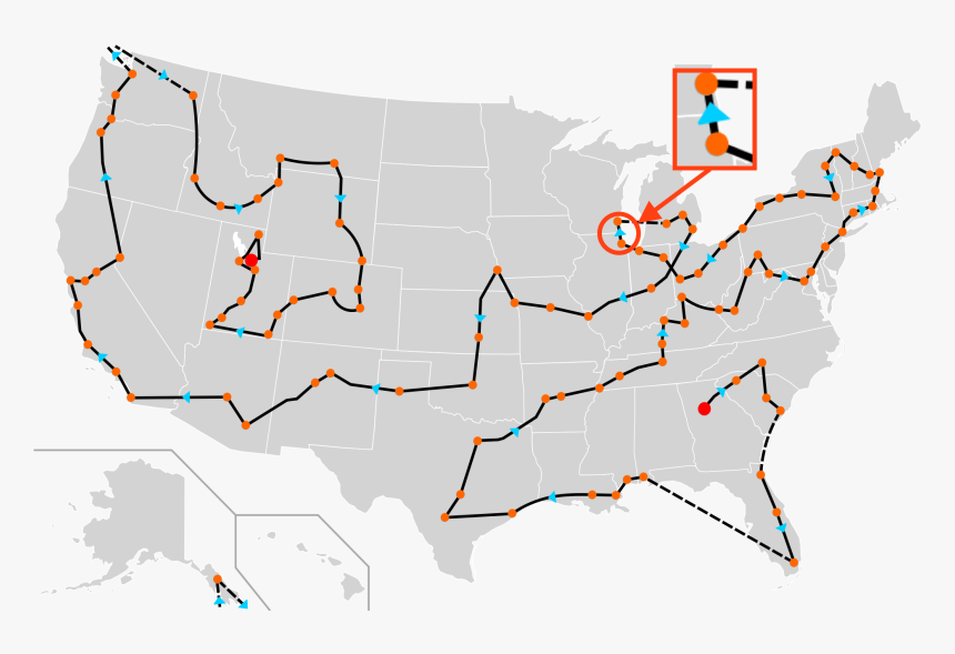 2002 Winter Olympics Torch Relay Route Between Chicago, HD Png Download ...