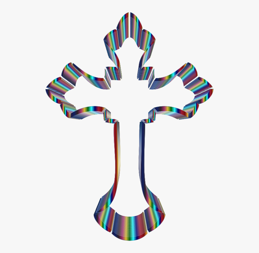 Iridescent Ornate Cross No Background, HD Png Download , Transparent ...