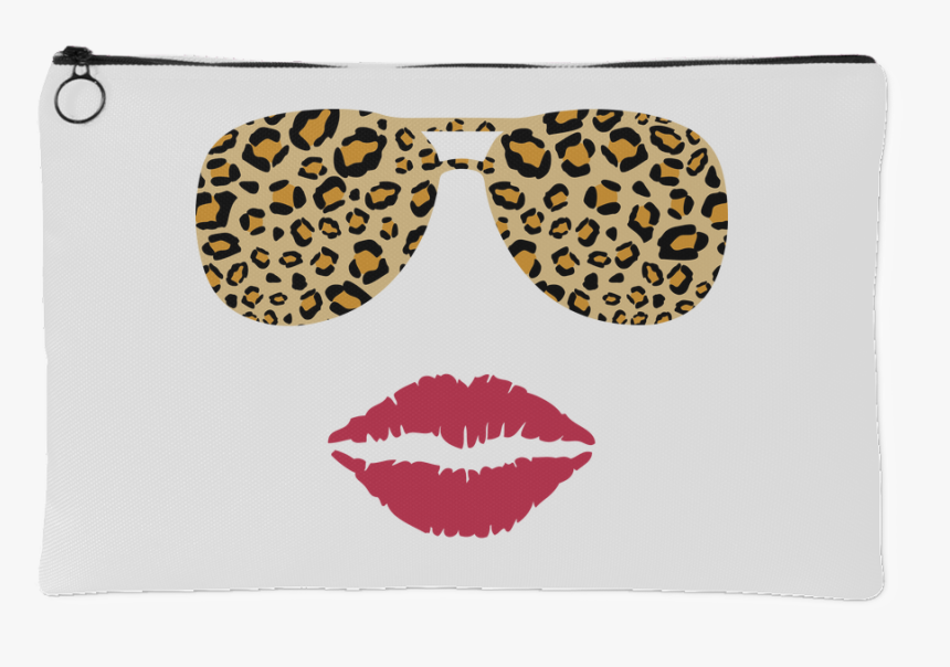 Leopard Sunglasses & Red Lipstick Lips, HD Png Download , Transparent ...
