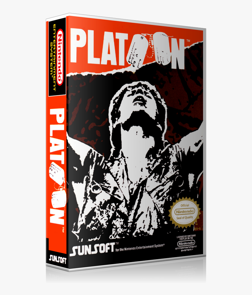 Nes Platoon Retail Game Cover To Fit A Ugc Style Replacement - Platoon ...