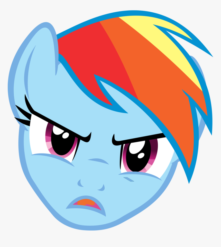 Free Angry Girl Download - Mlp Rainbow Dash Angry, HD Png Download ...