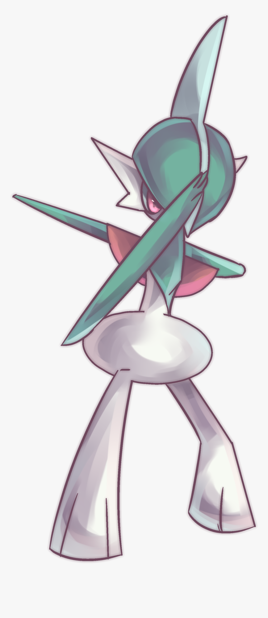 Gallade - Cartoon - Gallade Render, HD Png Download , Transparent Png ...