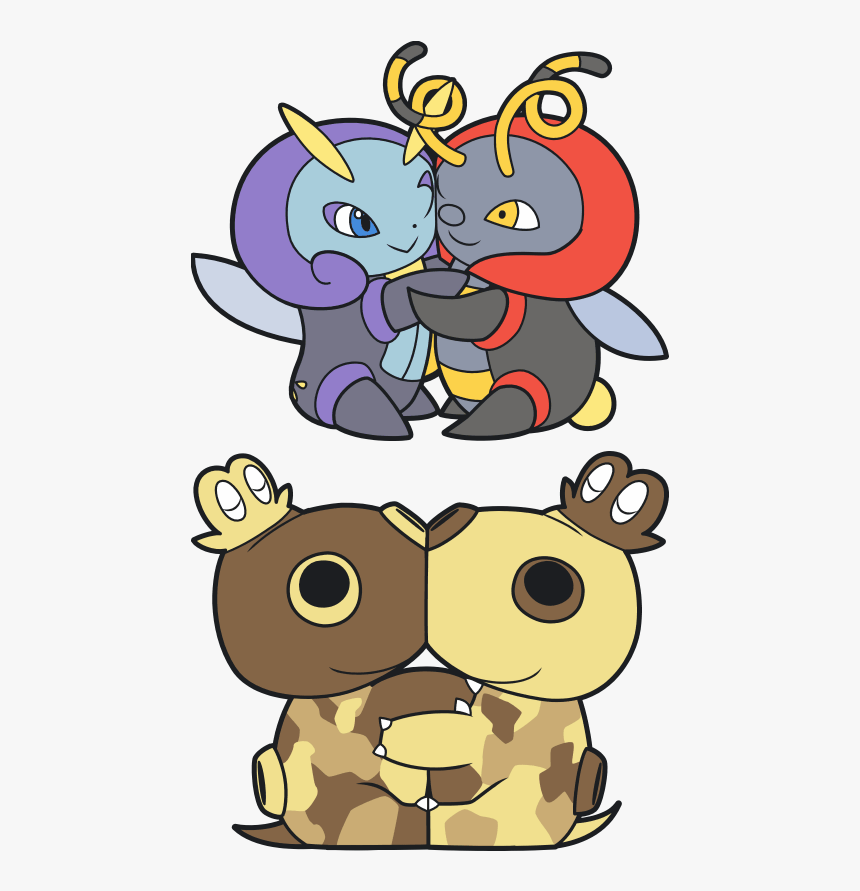 Pokemon Pokemon Couples , Png Download - Pokemon Male And Female Hugs ...