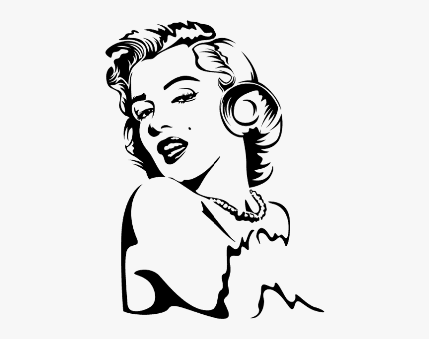 Clip Art Collection Free Line Download - Marilyn Monroe Vinyl Wall, HD ...