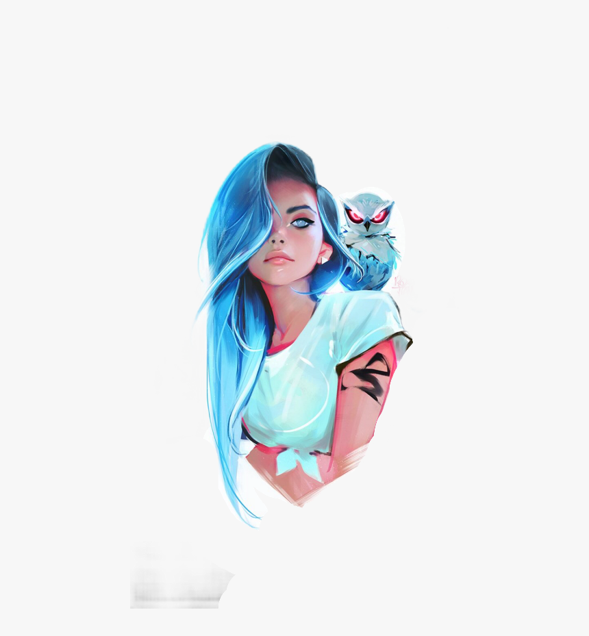 Free To Edit - Futuristic Girl Drawing, HD Png Download , Transparent ...