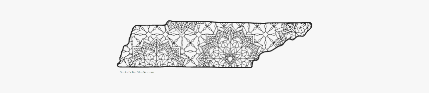 Free Printable Tennessee Coloring Page With Pattern - Line Art, HD Png ...