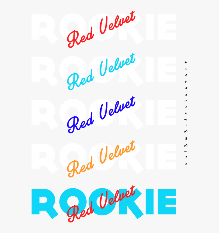 Red Velvet Rookie Logo , Png Download - Red Velvet Rookie Font ...