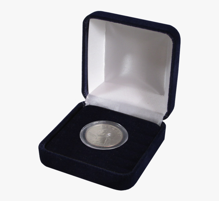 Velvet Coin Box Small Capsule - Silver Coin Box Png, Transparent Png ...