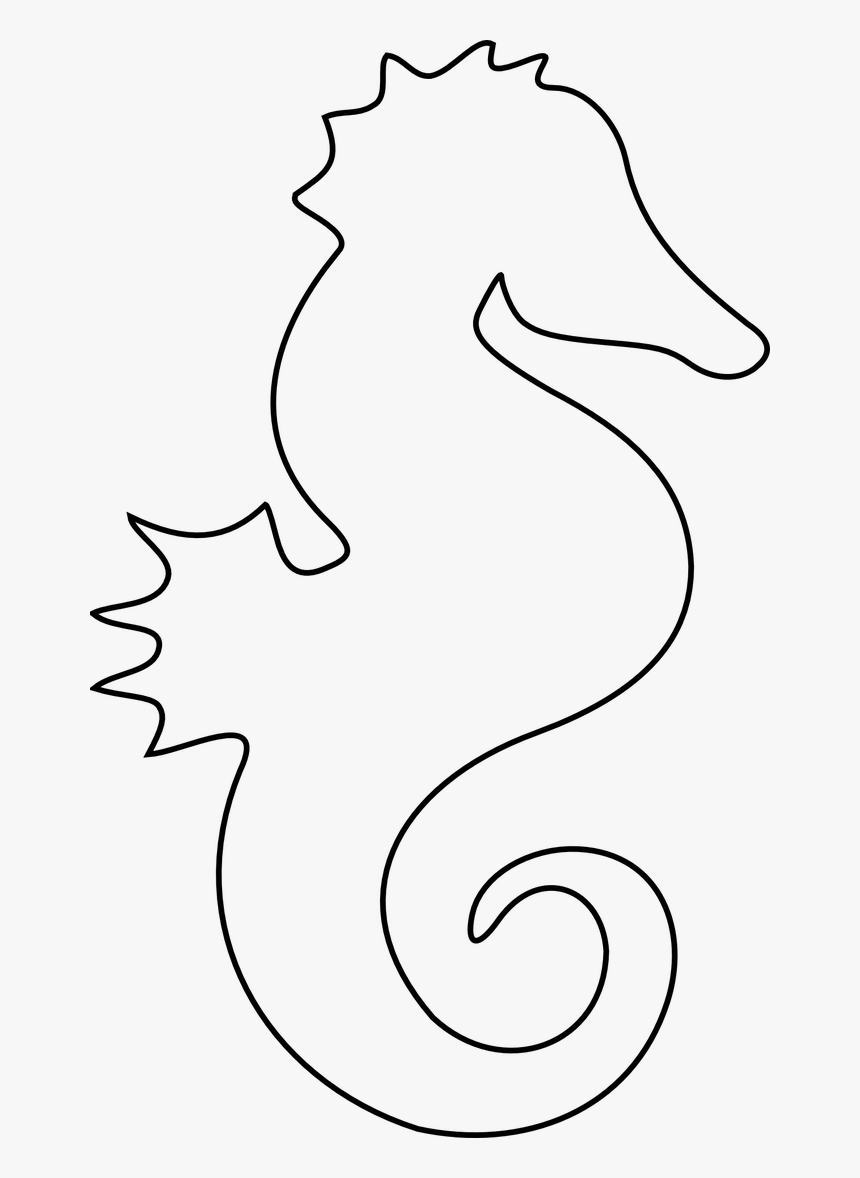 Printable Seahorse Template