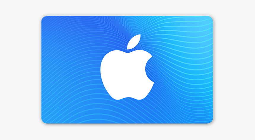 Blue Gift Card With The Apple Logo - Itunes And App Store Gift Card, HD ...