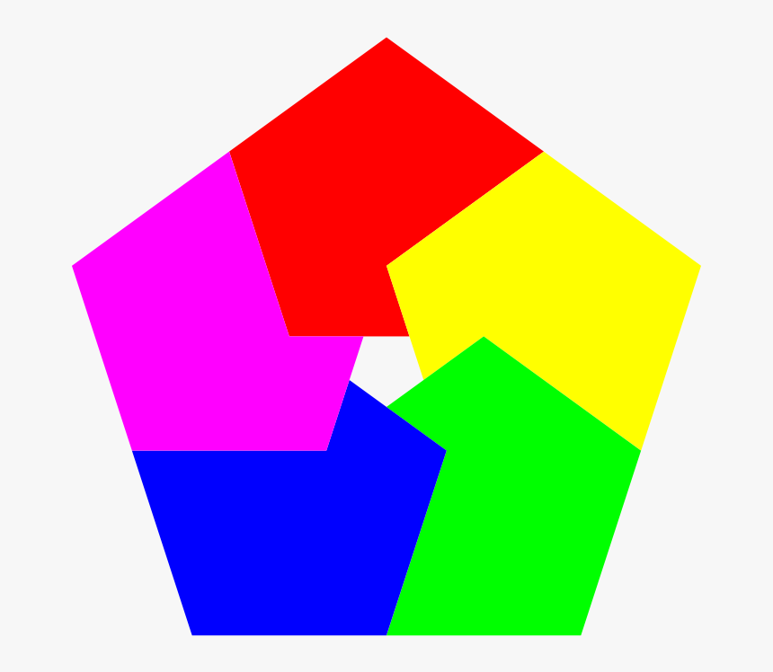 Pentagon Donut 5 Colors - Pentagon Shape, HD Png Download , Transparent ...