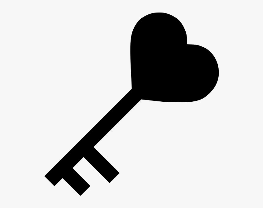 Heart Key Rubber Stamp, HD Png Download , Transparent Png Image - PNGitem
