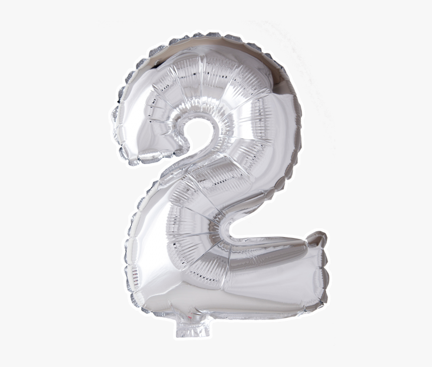 Transparent Silver Balloons Png - Balloons Number 2 Silver, Png Download , Transparent Png Image ...