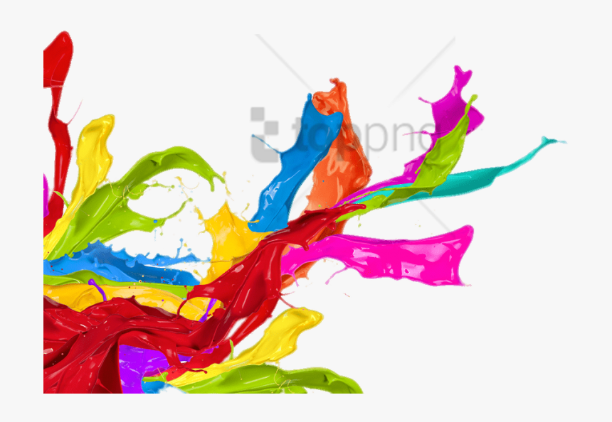 Free Png Paint Splatter Left Corner Footer Png Image - Colourful Paint ...