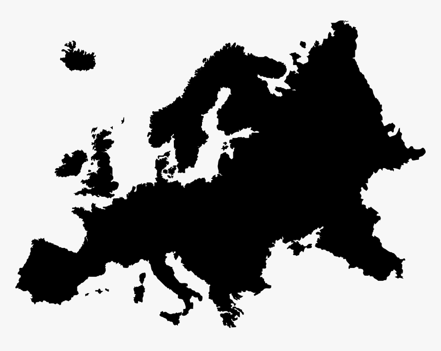Europe Map Silhouette, HD Png Download , Transparent Png Image - PNGitem