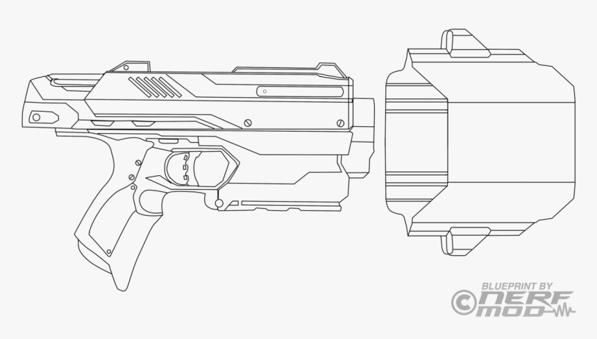Transparent Nerf Bullet Png - Gun Templates With Measurements, Png ...