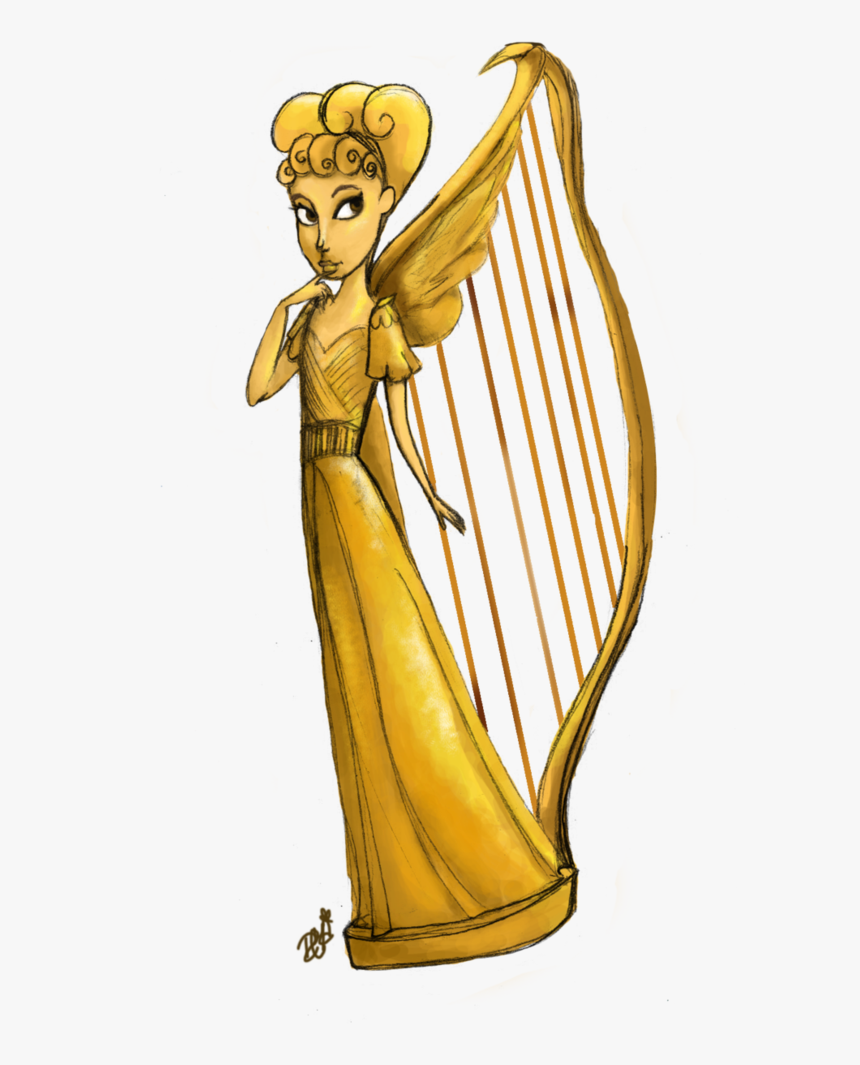 Golden Harp Clipart