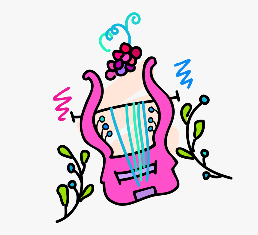 Vector Illustration Of Lyre Stringed Musical Instrument, HD Png ...