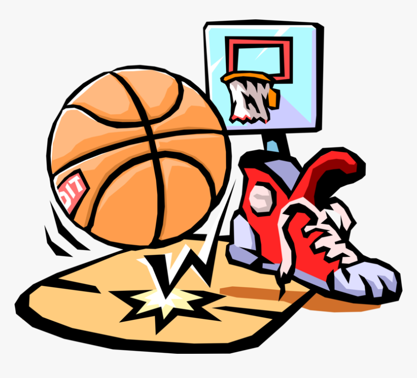 Vector Illustration Of Sport Of Basketball Ball With - Basketball Clip ...