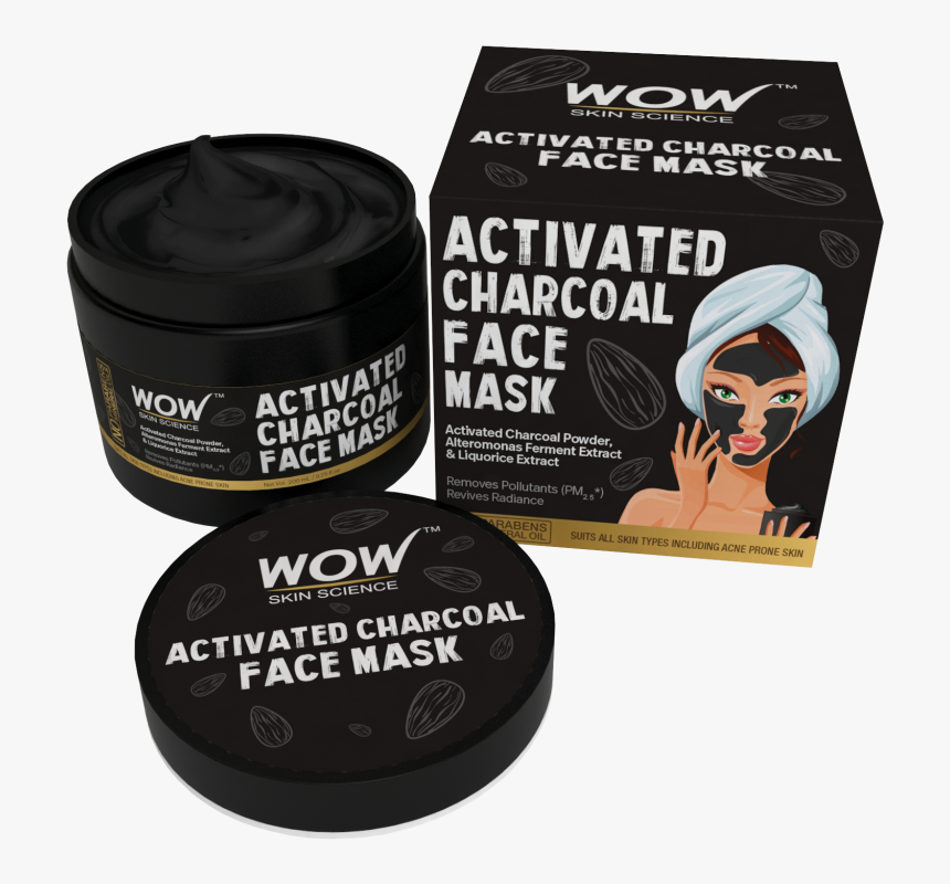 Wow Skin Science Activated Charcoal Face Mask, HD Png Download ...