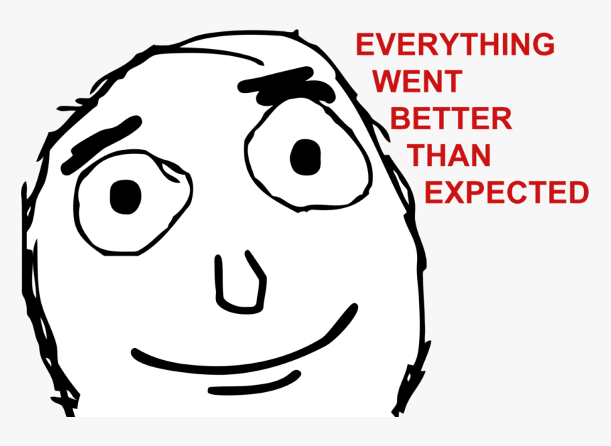 Transparent Wow Face Png - Everything Went Better Than Expected Png ...