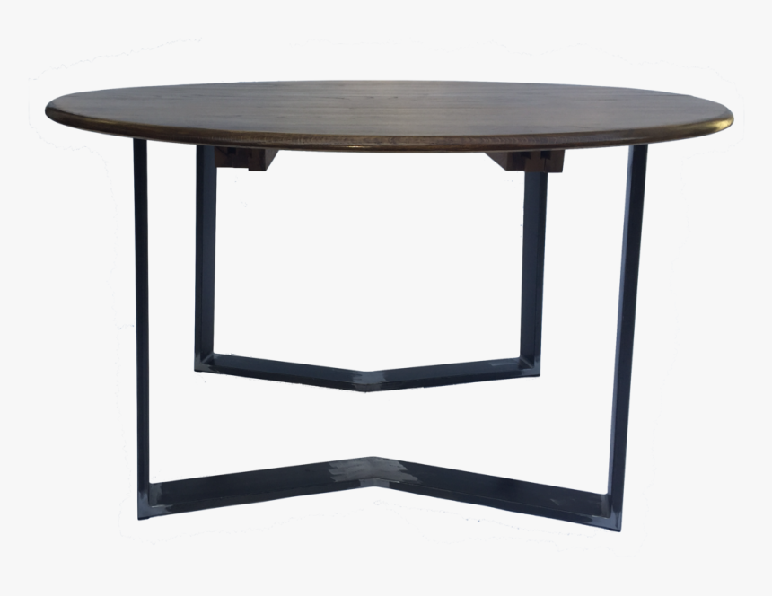 Oak 2 Leaf Dining Table With V Steel Legs Side View - Coffee Table, HD ...