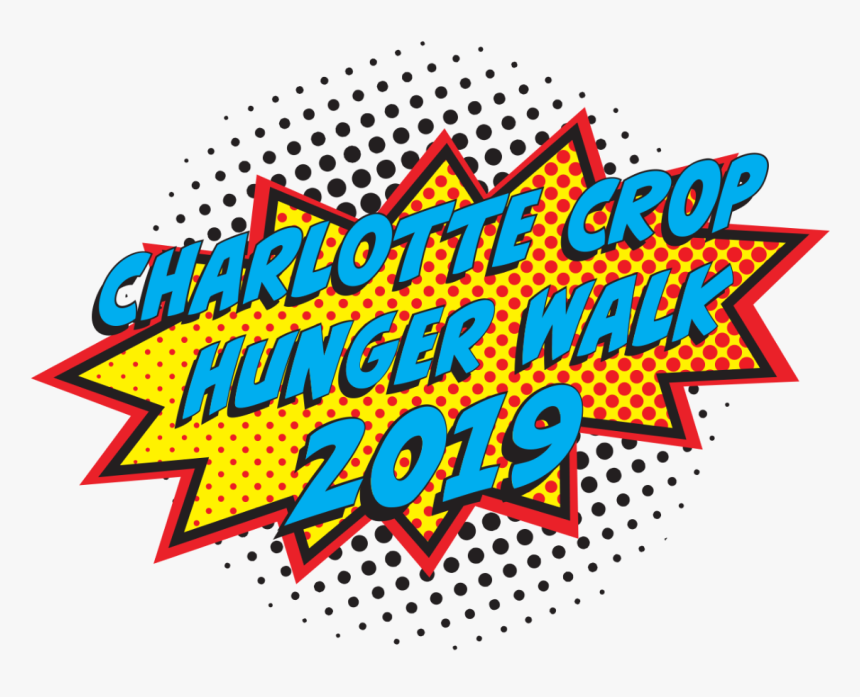 2019 Charlotte Crop Hunger Walk T-shirt Logo - Comic Bubble, HD Png ...