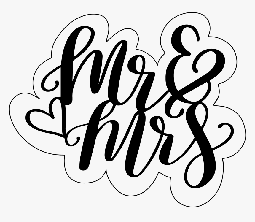 Hand Lettered Mrs Free - Mr And Mrs Png, Transparent Png , Transparent ...
