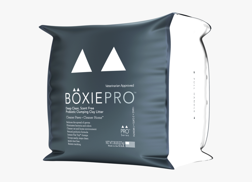 Boxiepro Cat Litter 28 Lb Bag 3/4 Angle - Boxiecat Litter, HD Png ...